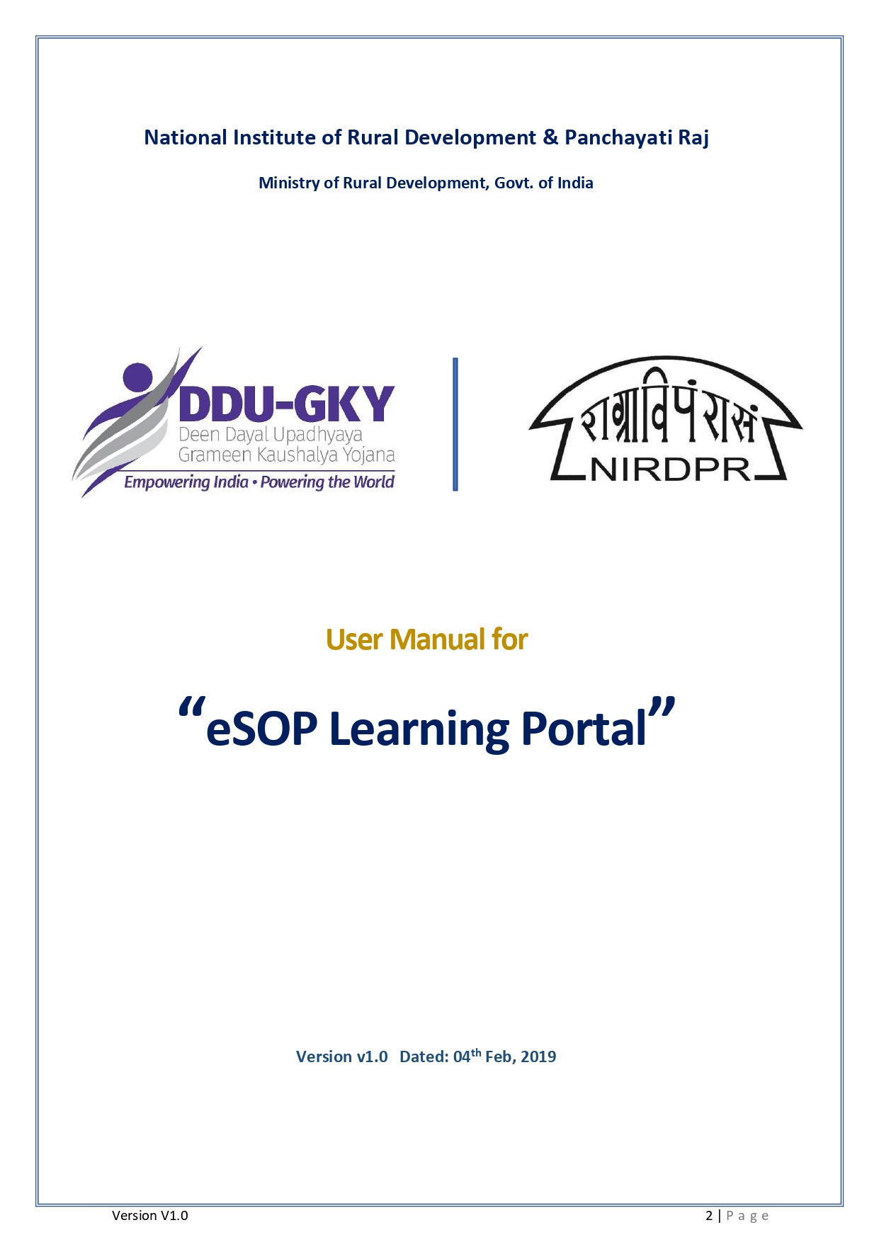 DDU-GKY: FAQs about the portal